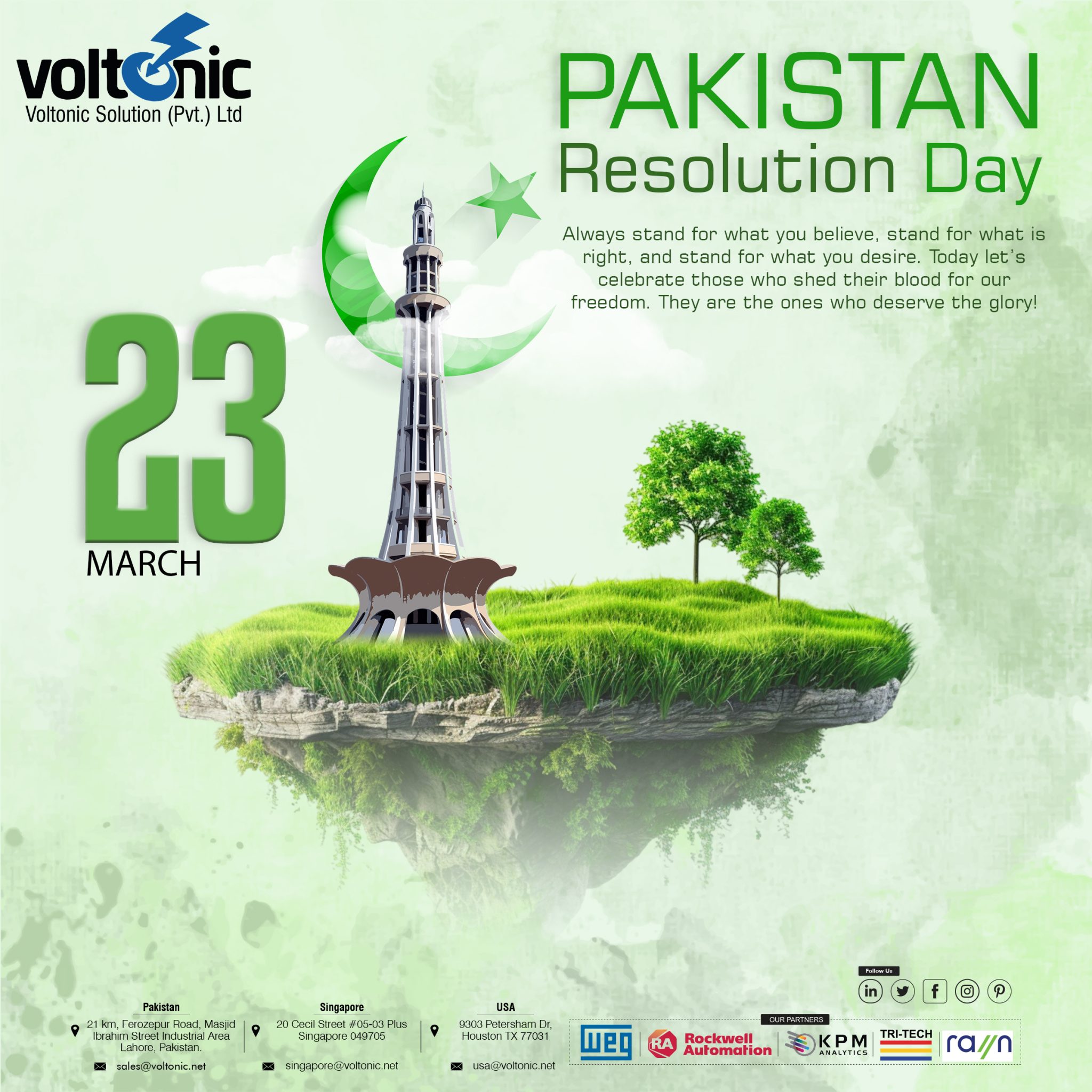 Pakistan Resolution Day | www.voltonic.net